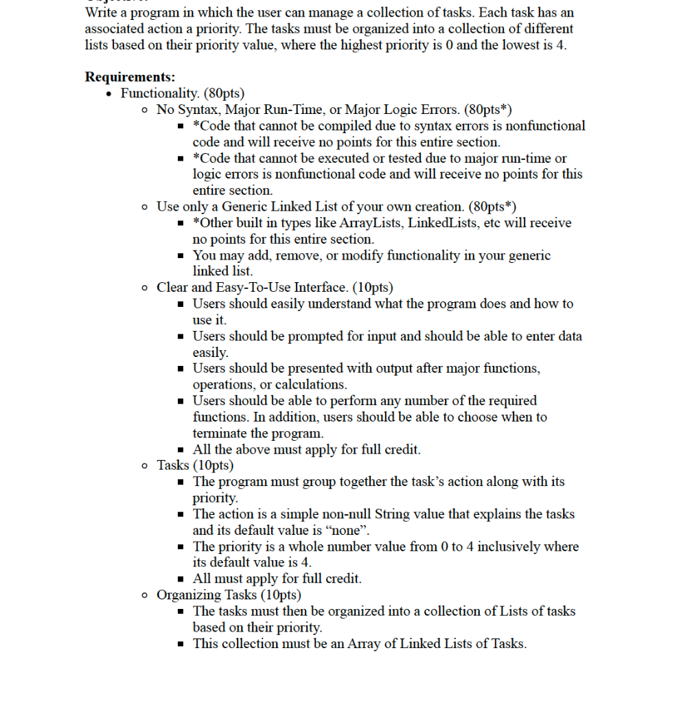 Solved a program in which the user can manage a collection | Chegg.com