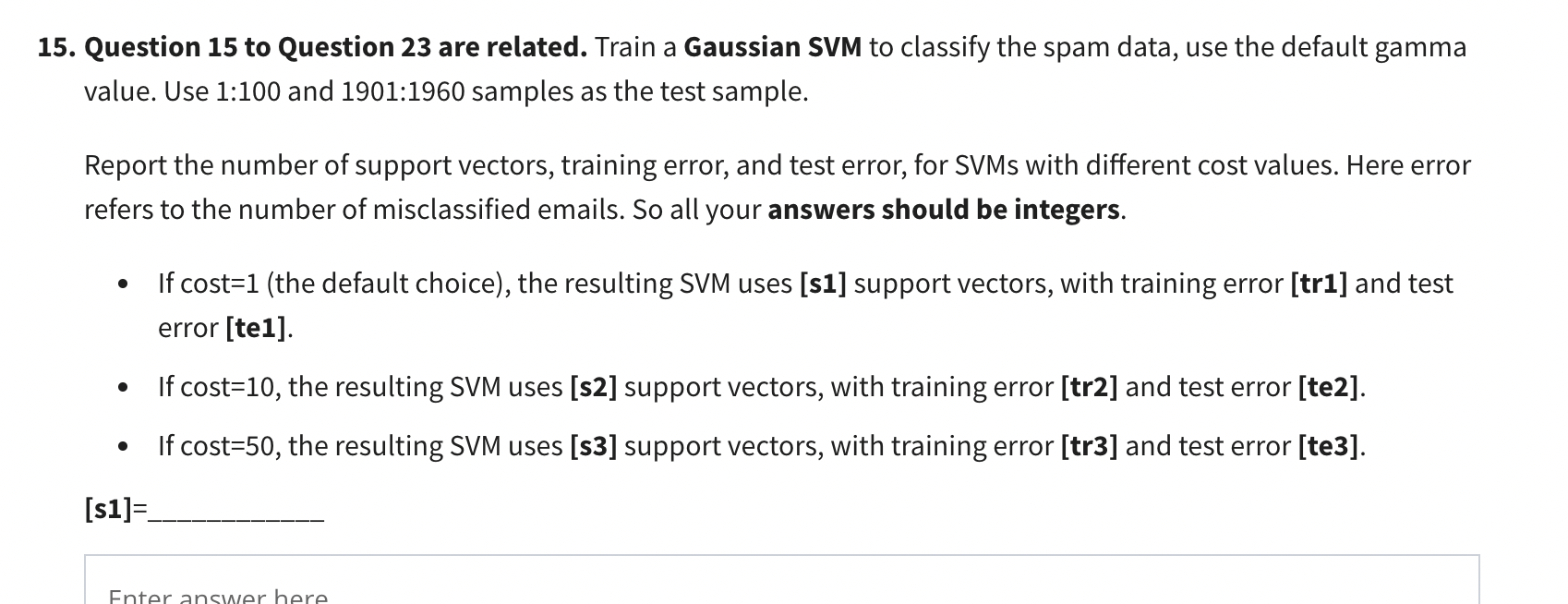 Compute the value of s1, tr1, te1, s2, tr2, te2, s3, | Chegg.com
