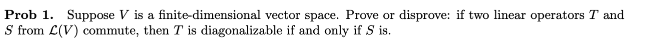 Solved Prob 1. Suppose V is a finite-dimensional vector | Chegg.com