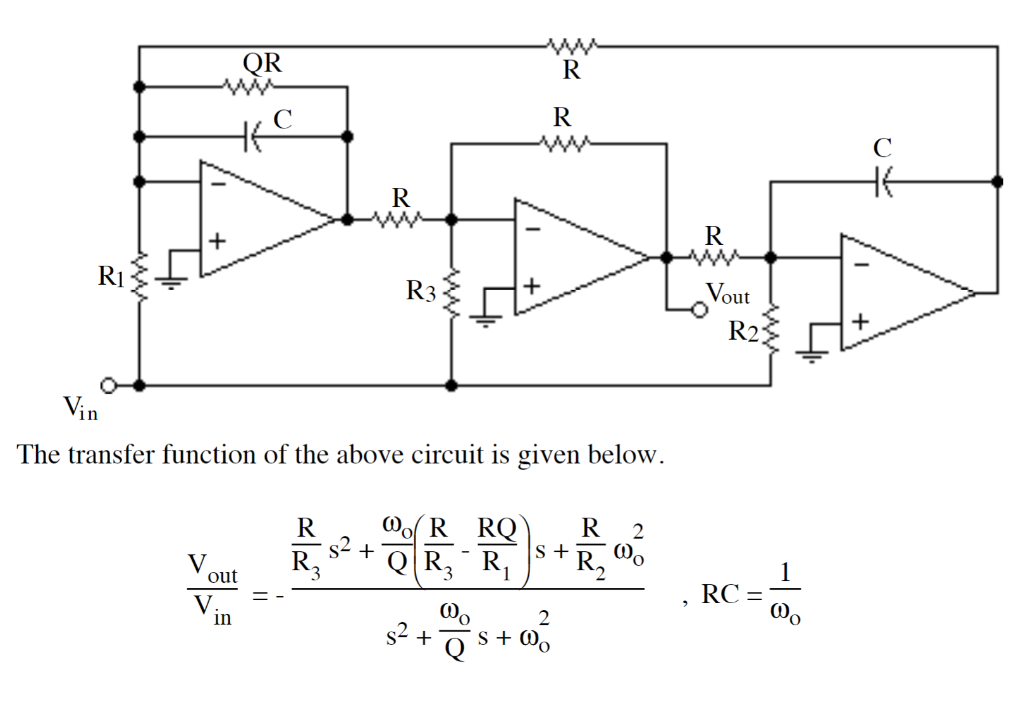 5. The circuit shown below is a universal biquad and | Chegg.com