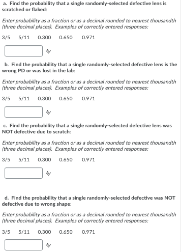 Solved Eyeglassomatic manufactures eyeglasses for different | Chegg.com