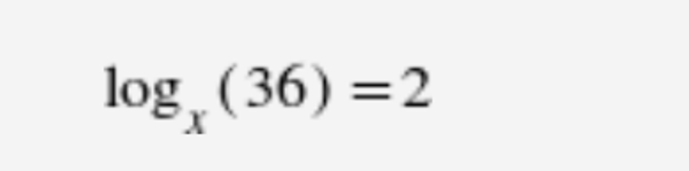 Solved logx(36)=2 | Chegg.com