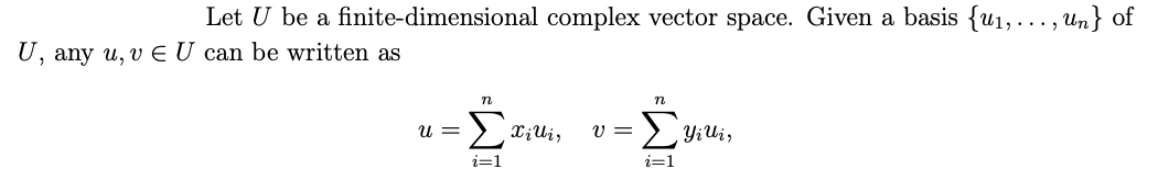 Solved Let U be a finite-dimensional complex vector space. | Chegg.com