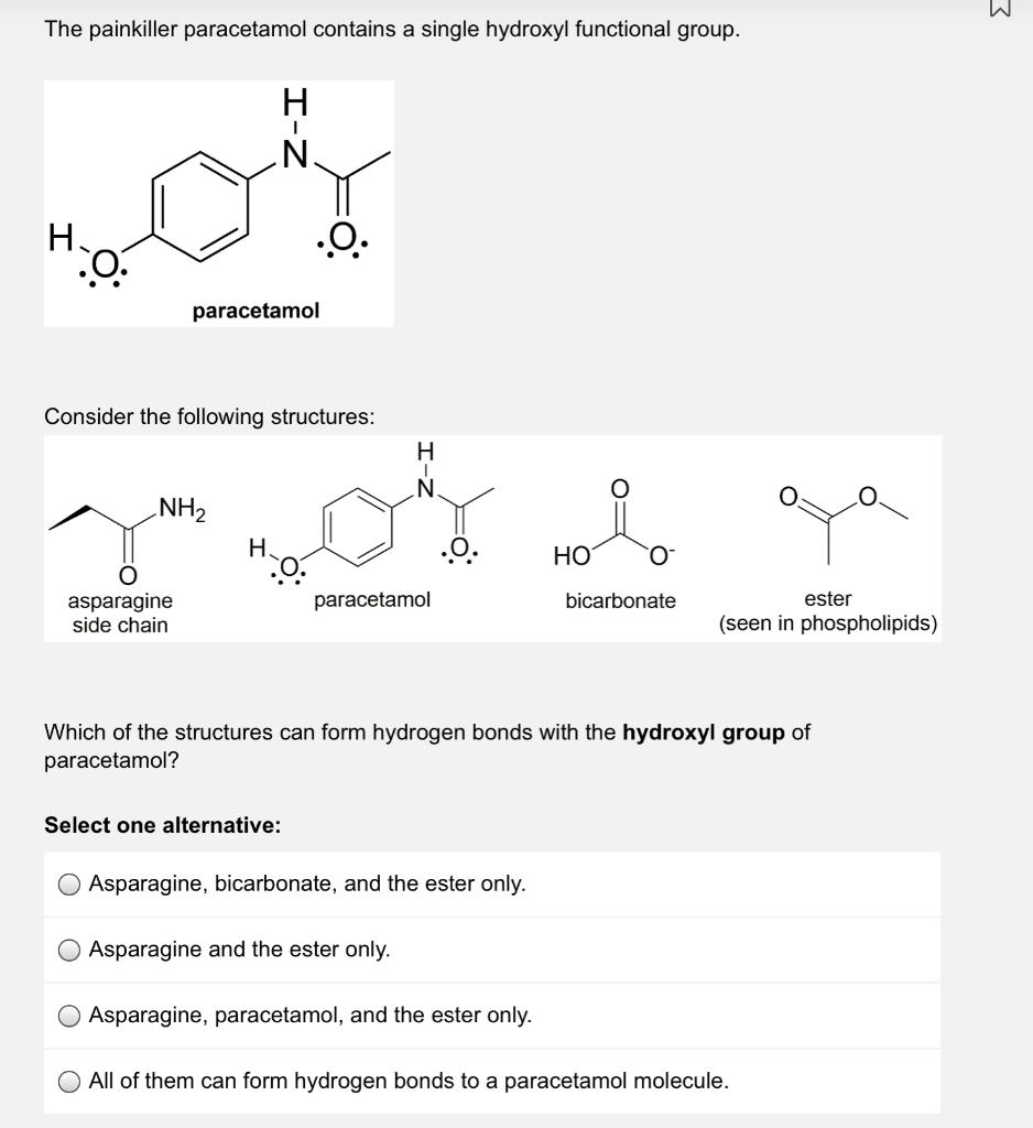 Solved Σ The painkiller paracetamol contains a single | Chegg.com