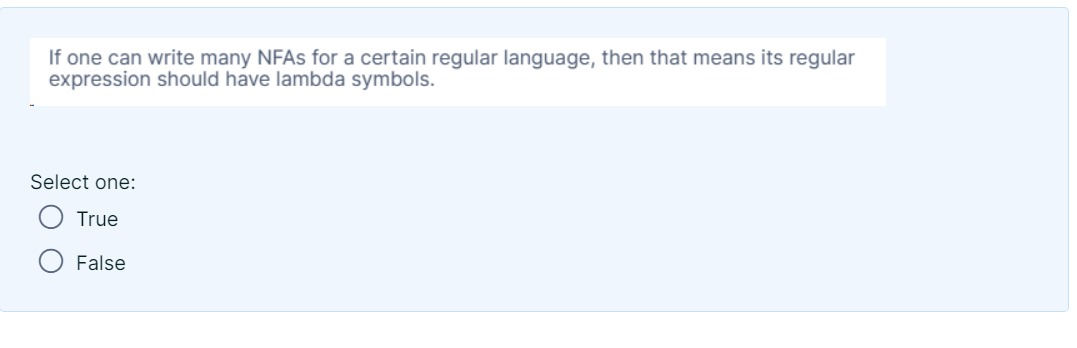 Solved If one can write many NFAs for a certain regular | Chegg.com