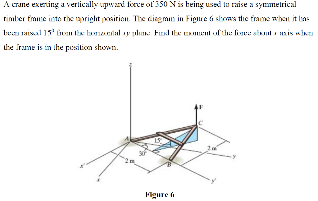 Solved A crane exerting a vertically upward force of 350 N | Chegg.com