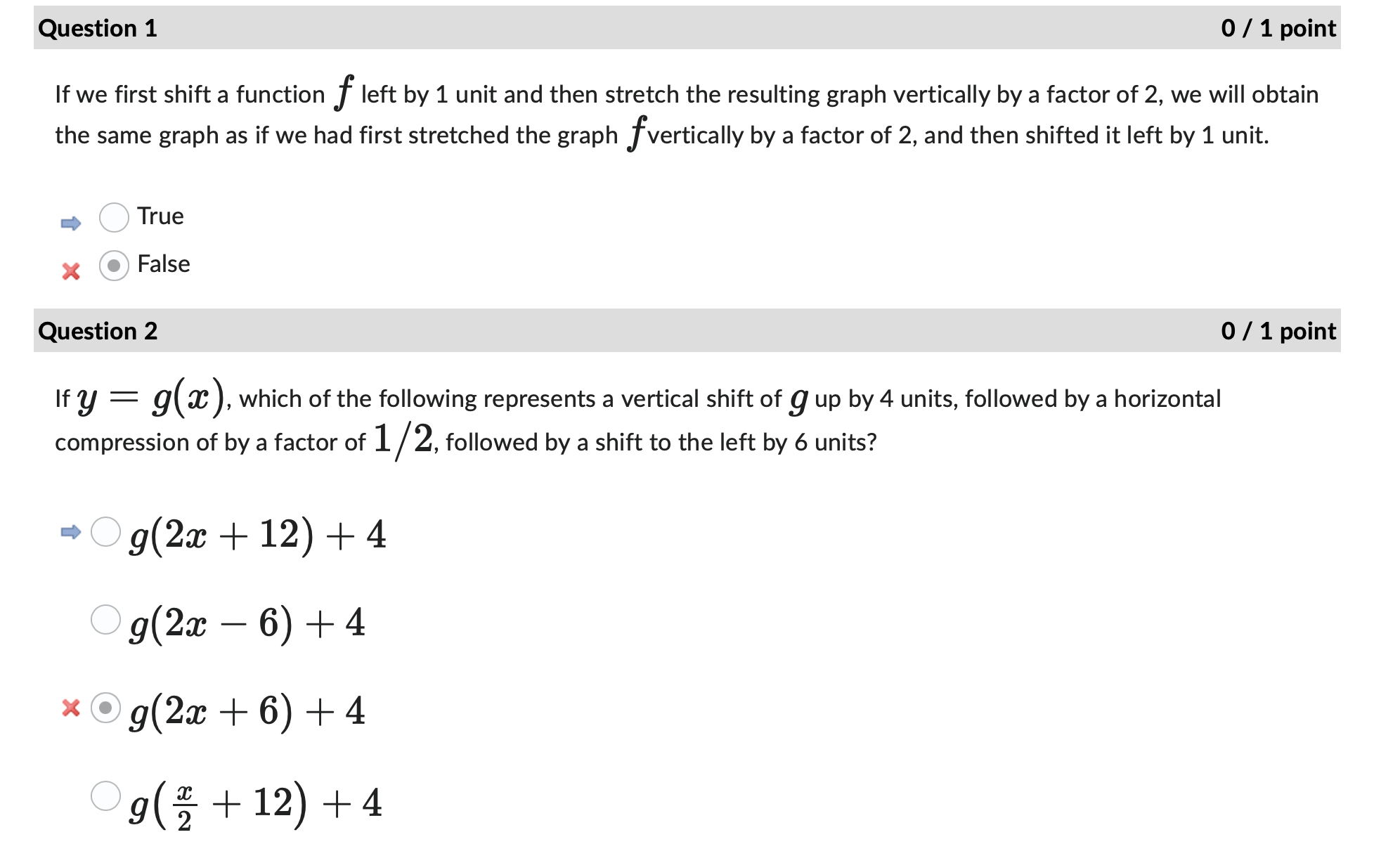 Solved If we first shift a function f left by 1 unit and | Chegg.com