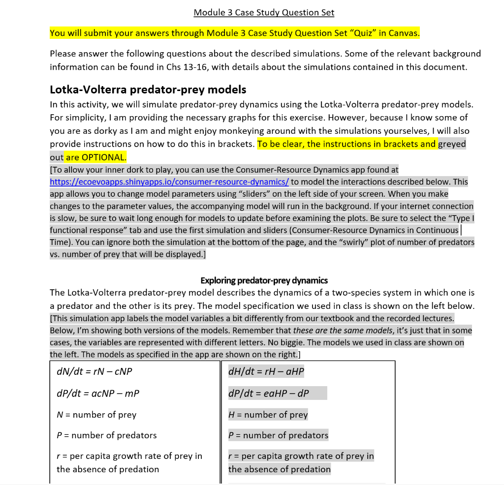 Module 3 Case Study Question Set You will submit your | Chegg.com