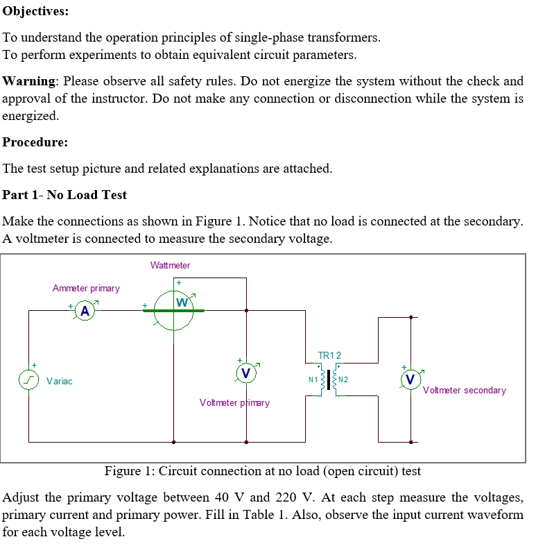 Solved Objectives: To understand the operation principles of | Chegg.com