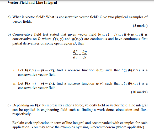 Solved Vector Field and Line Integral a) What is vector | Chegg.com