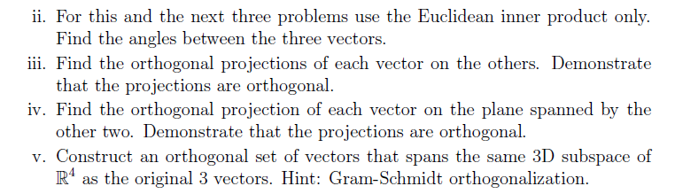 The inner product between 2 vectors or functions can | Chegg.com