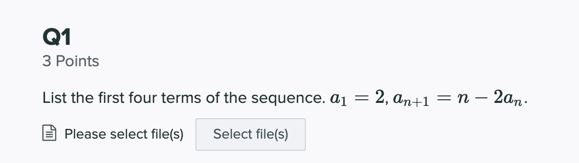 Solved Q2 3 Points Determine whether the sequence converges | Chegg.com