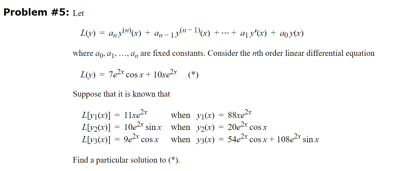 Solved Problem \#5: Let | Chegg.com