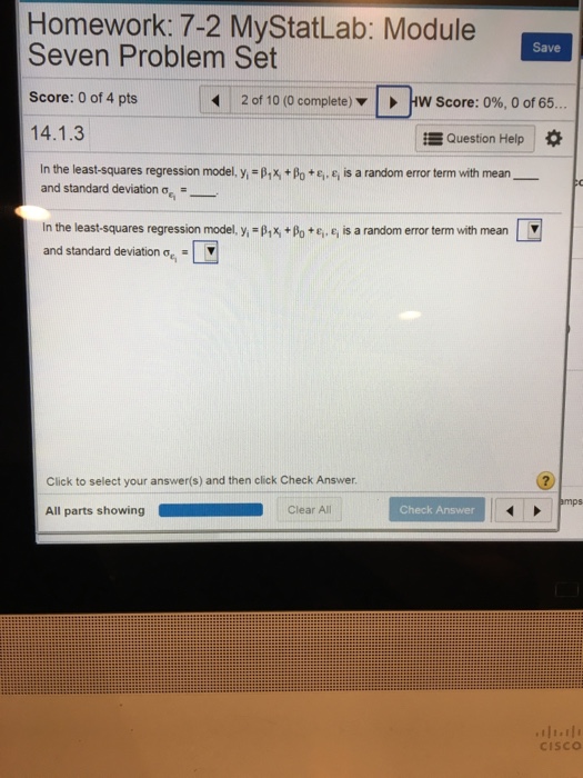 Solved Homework: 7-2 MyStatLab: Module Seven Problem Set | Chegg.com