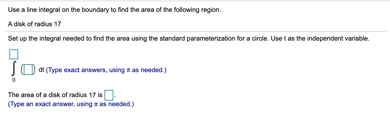 Solved Use a line integral on the boundary to find the area | Chegg.com