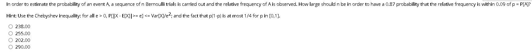 Solved Hint: Use the Chebyshev inequality: for all | Chegg.com