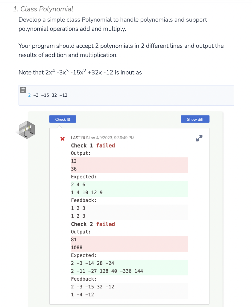 Solved polynomial.cpp #include "Polynomial.h" | Chegg.com