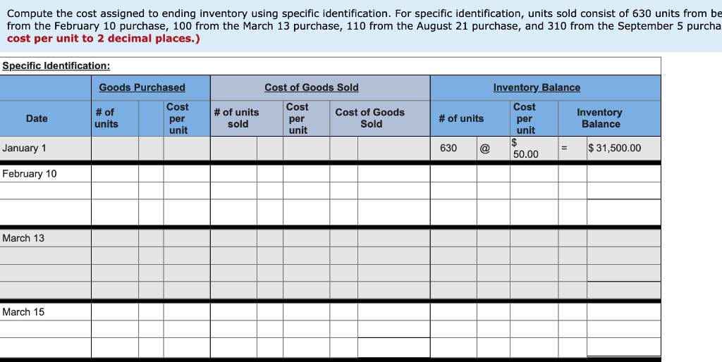 Solved I need the specific ID table to be filled out and | Chegg.com