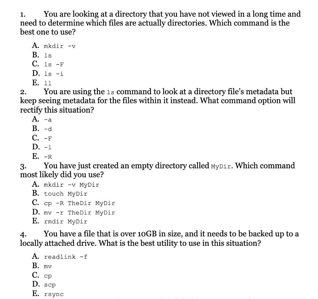 Solved 1. You are looking at a directory that you have not | Chegg.com