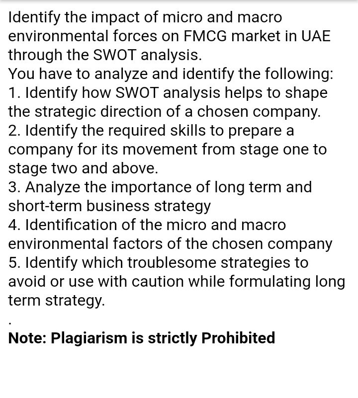 Solved Identify the impact of micro and macro environmental | Chegg.com