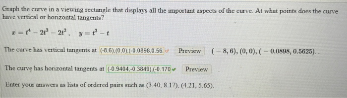 Solved Graph the curve in a viewing rectangle that displays | Chegg.com