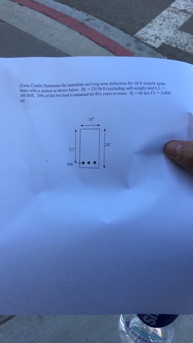 Solved Determine the immediate and long term deflection for | Chegg.com