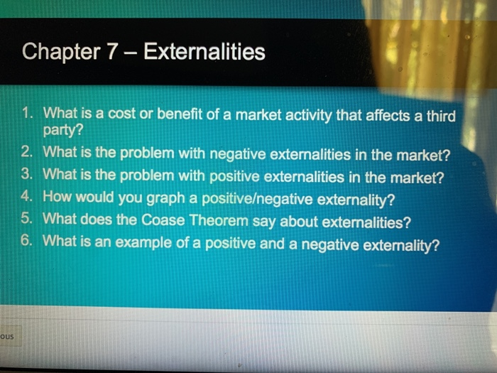 Solved ExternalitiesThis is my study guide, PLEASE answer | Chegg.com