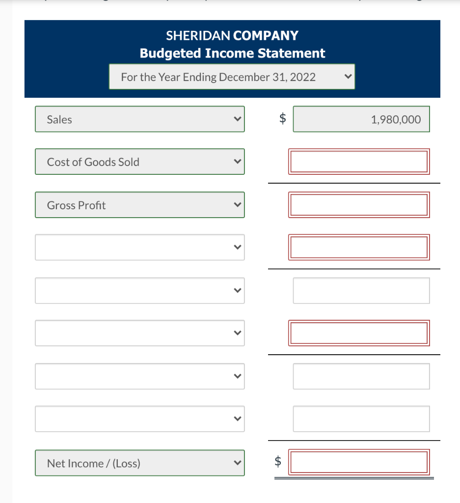 Solved Sheridan Company has completed all of its | Chegg.com