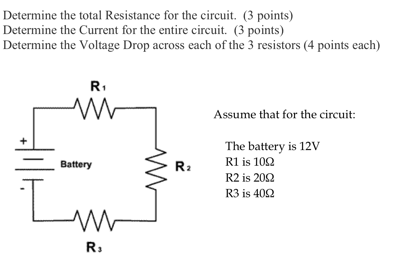 Solved Determine the total Resistance for the circuit. (3 | Chegg.com
