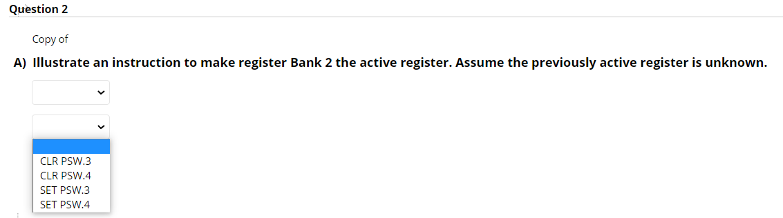 Solved Question 2 Copy of A) illustrate an instruction to | Chegg.com