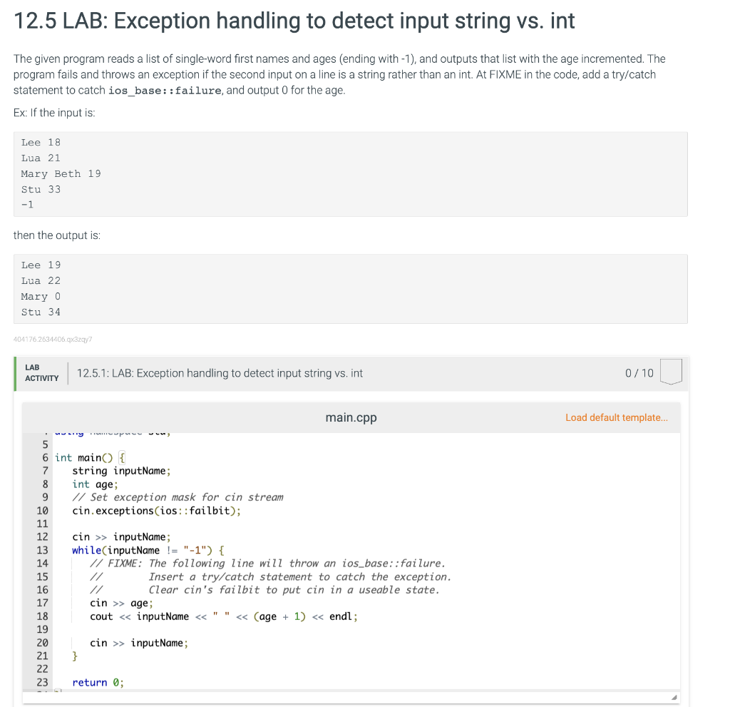 [Solved]: C++ The given program reads a list of single-wor