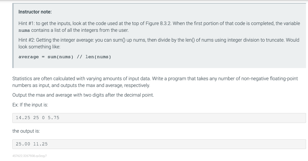 Solved Instructor note: Hint \#1: to get the inputs, look at | Chegg.com