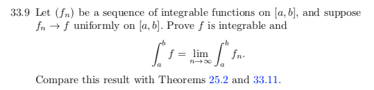 Solved 33.9 Let (fr) be a sequence of integrable functions | Chegg.com