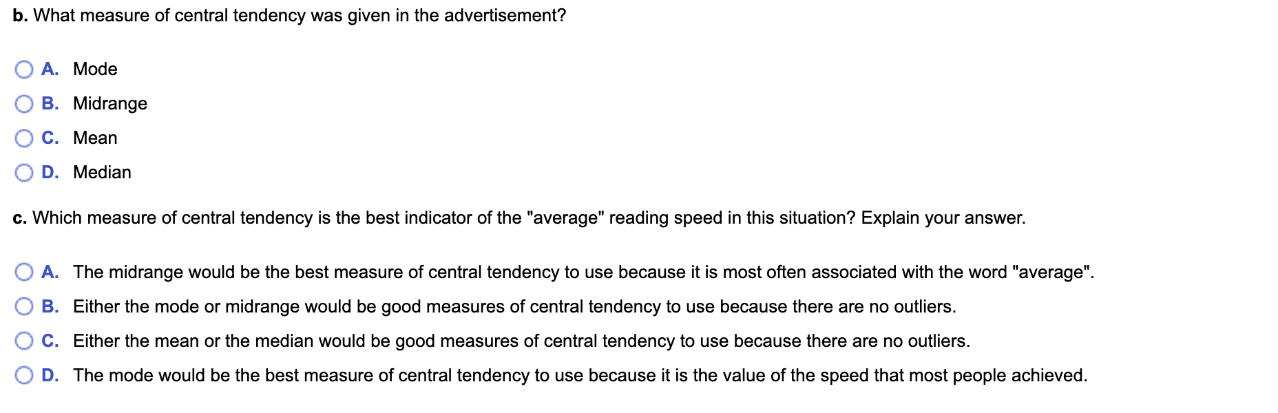 Solved a. Find the mean, median, mode, and midrange. What is | Chegg.com