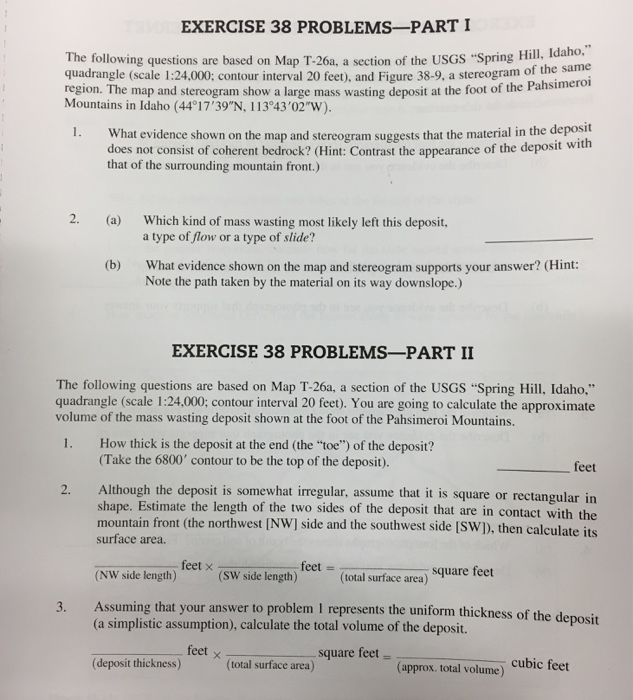 Solved Please complete the following worksheet part 1 and 2. | Chegg.com