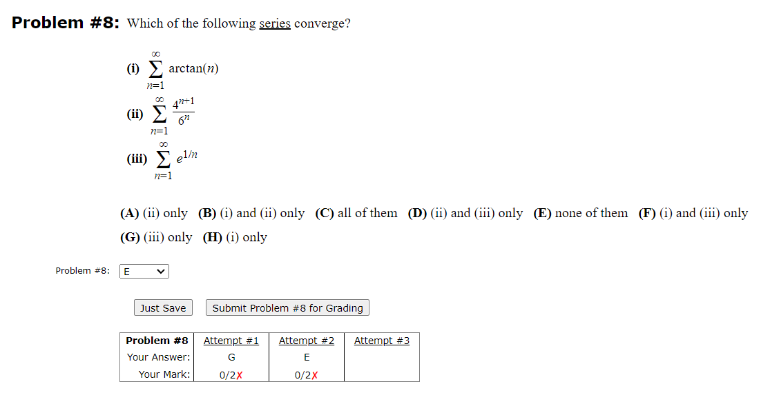 Solved Problem \# 13: Consider the following series. | Chegg.com