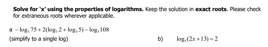 Solved for extraneous roots wherever applicable. | Chegg.com