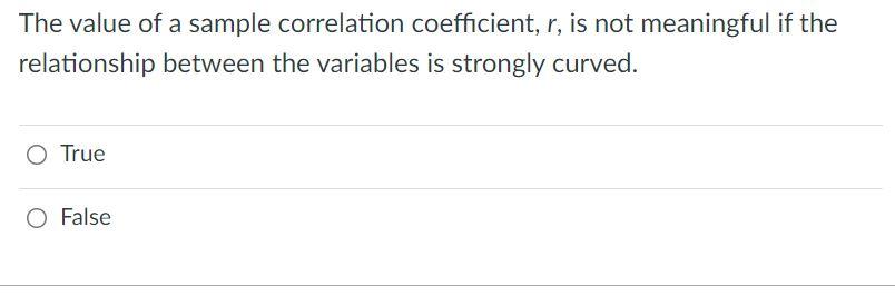 Solved The value of a sample correlation coefficient, r, is | Chegg.com