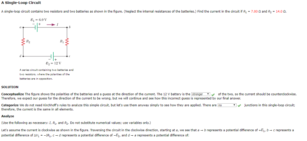 Solved A Single Loop Circuit A single loop circuit contains | Chegg.com