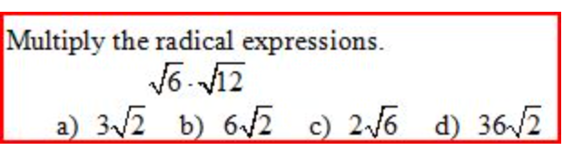 Solved Multiply the radical expressions.62*122 | Chegg.com