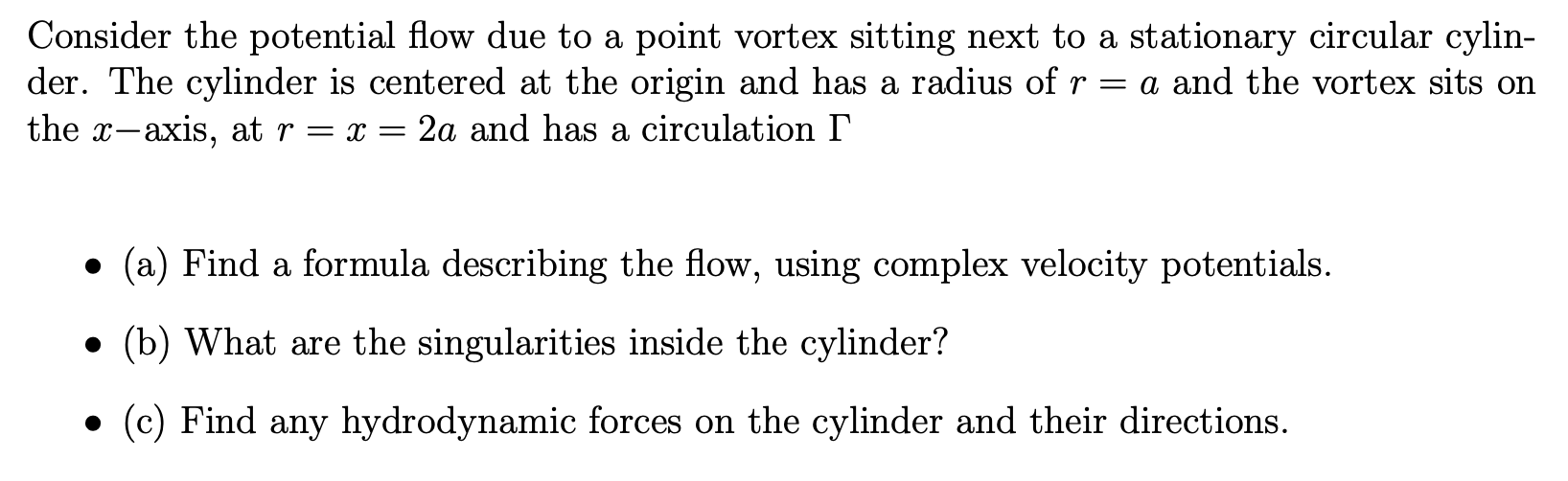 Solved Consider the potential flow due to a point vortex | Chegg.com