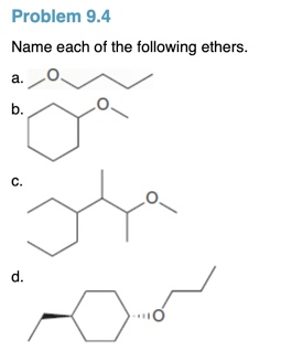 Solved Problem 9.4 Name each of the following ethers. a. 0 | Chegg.com