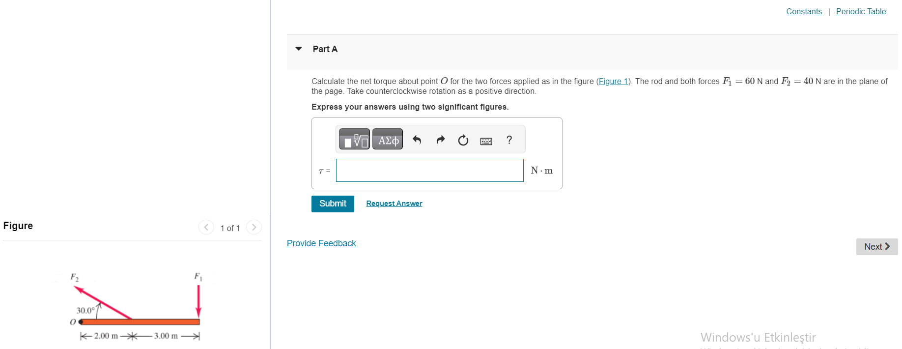 Solved Calculate the net torque about point O for the two | Chegg.com