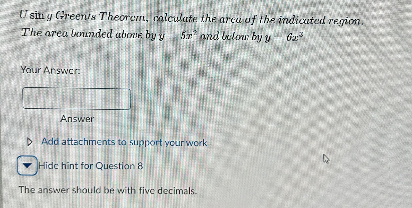 Solved Using Green/s Theorem, calculate the area of the | Chegg.com