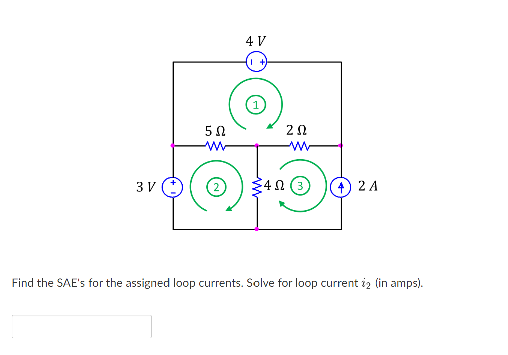 Solved Find the SAE's for the assigned loop currents. Solve | Chegg.com