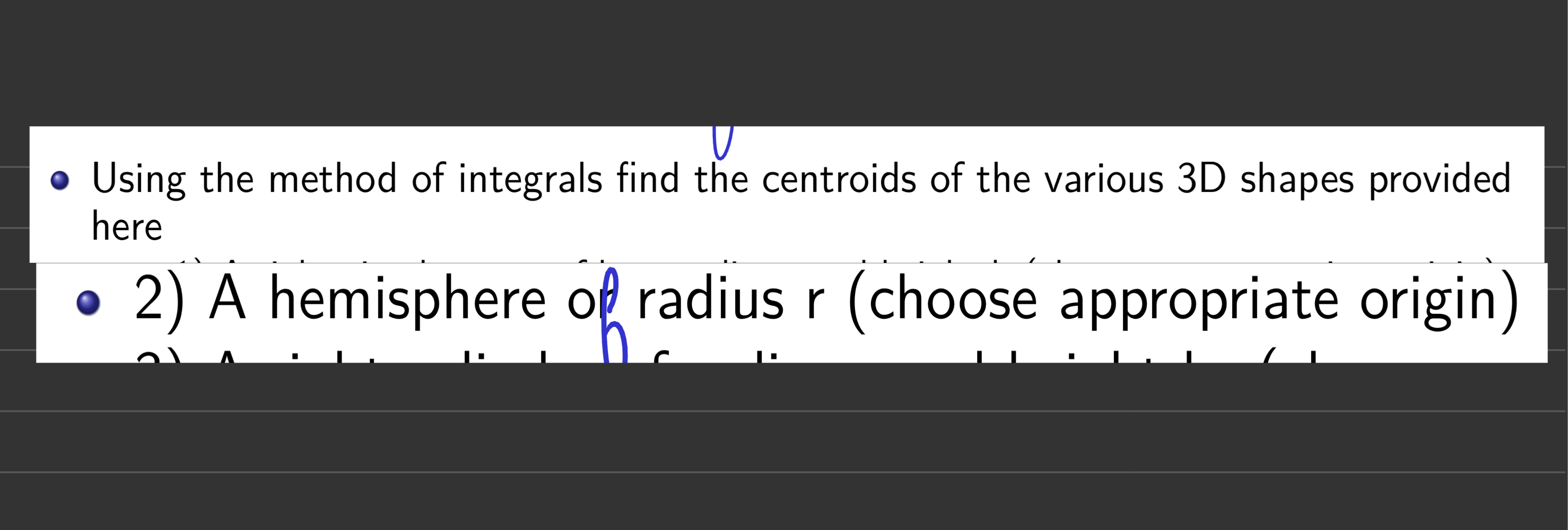 Solved • Using the method of integrals find the centroids of | Chegg.com
