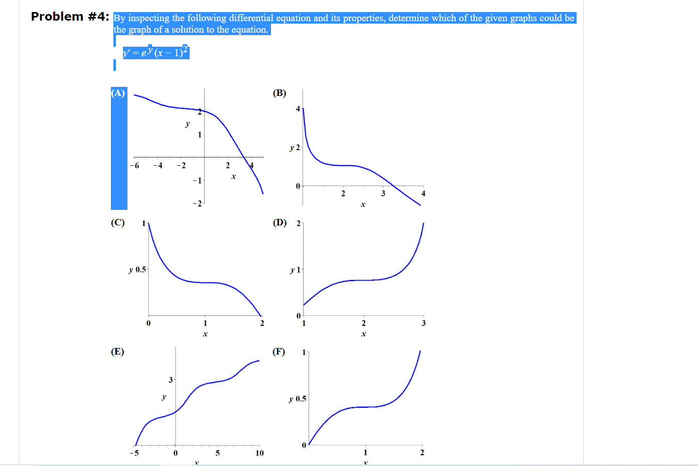 Solved Problem \#4: By inspecting the following differential | Chegg.com