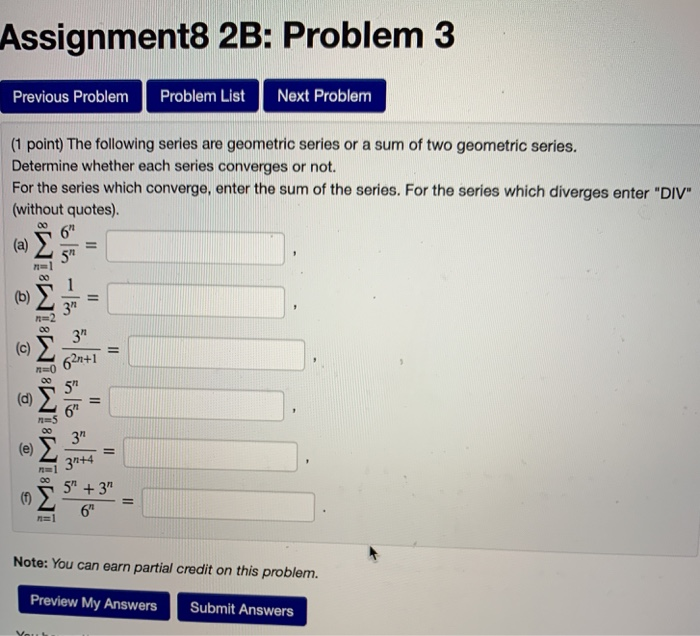 Solved Assignment8 2b Problem 3 Previous Problemproblem 