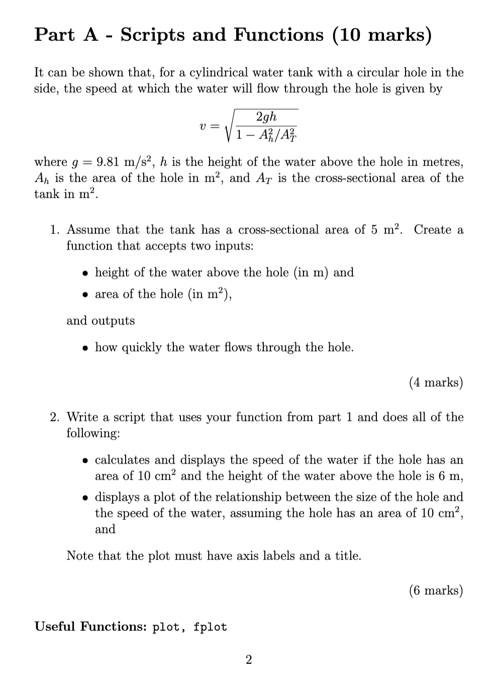 Solved Functions And Scripts On Matlab Posted This Before 