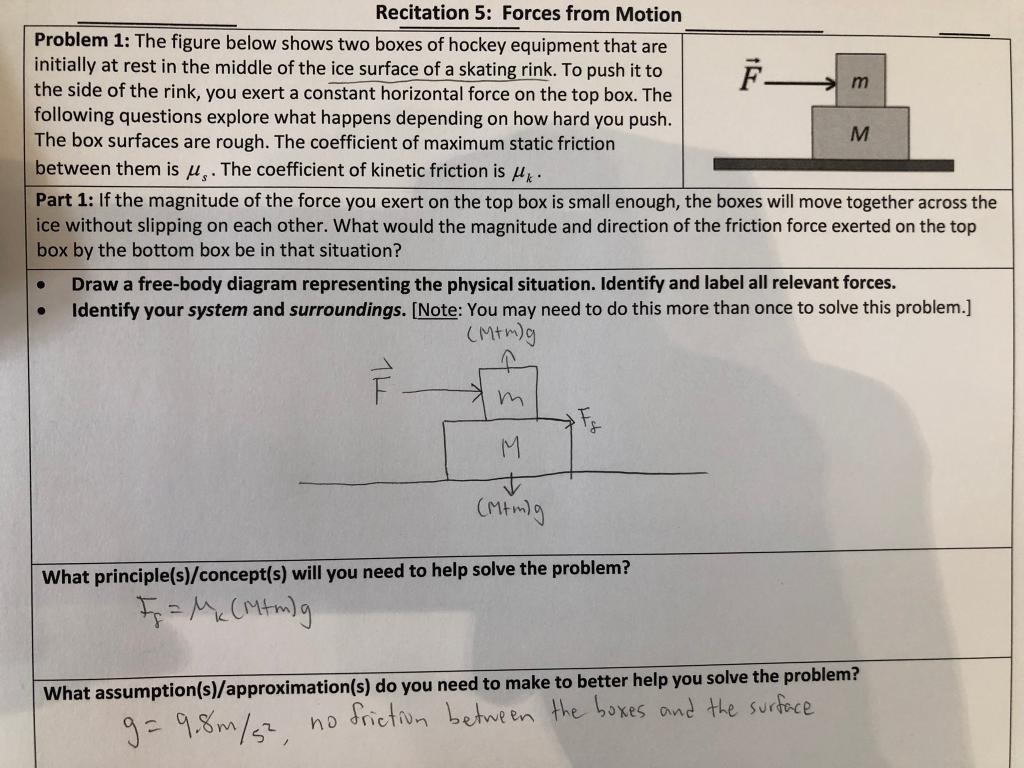 Solved Part 1: If the magnitude of the force you exert on | Chegg.com
